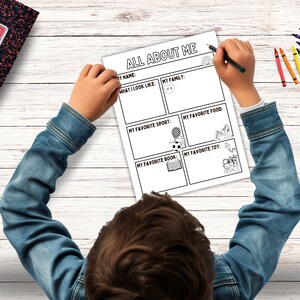 Creative Kids' All About Me Activity Coloring Page - Printable, Fun ...