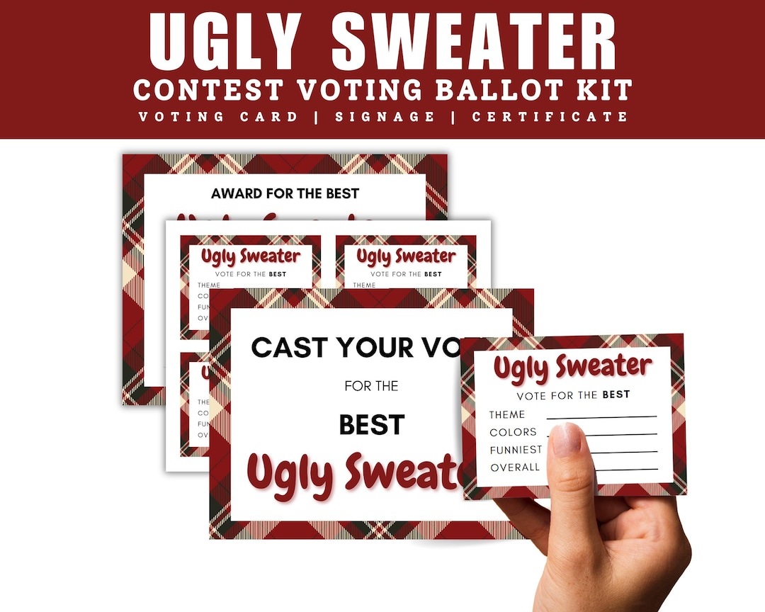 Ugly Sweater Contest Essentials - Printable Ballots & Awards ...
