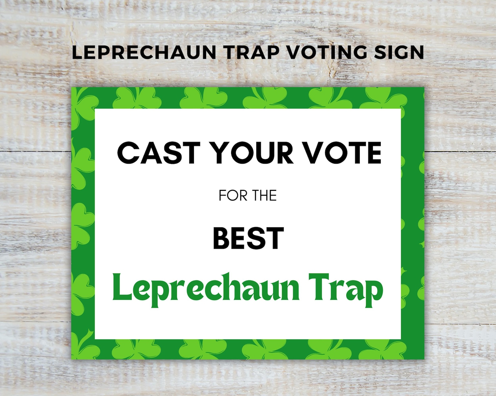 Leprechaun Trap Contest Set Bundle With Ballots and Awards, Printable ...