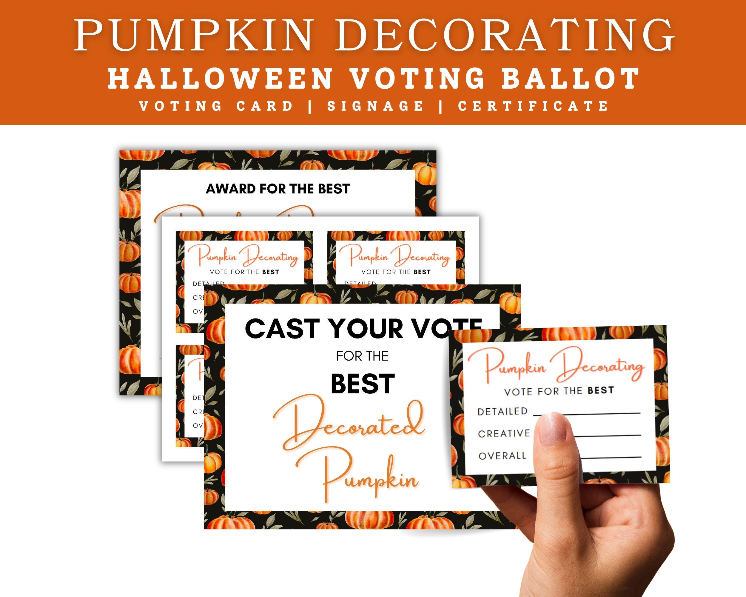 Ultimate Pumpkin Contest Kit: Printable Ballots & Certificates ...