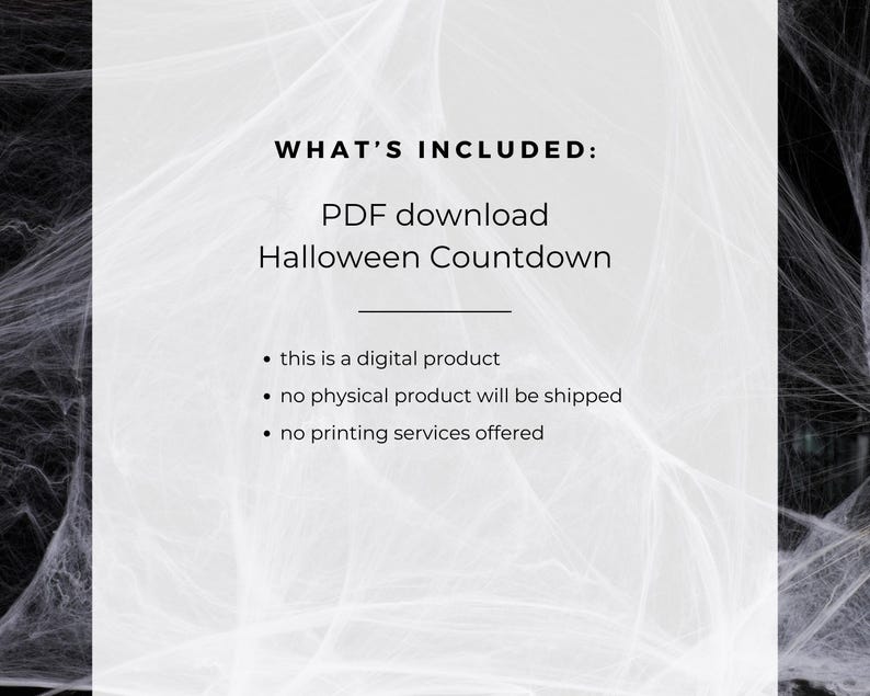 Spooky 30 Day Halloween Countdown Printable - DIY Decor for October Fun ...