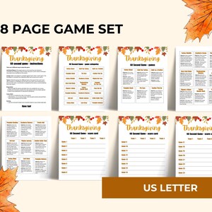 60 Second Thanksgiving Game Set - Fun for Family Gatherings! Fast-paced ...