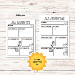 Creative Kids' All About Me Activity Coloring Page - Printable, Fun ...