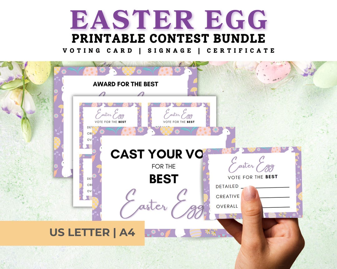Easter Egg Competition Essentials - Ballots and Certificates Bundle ...