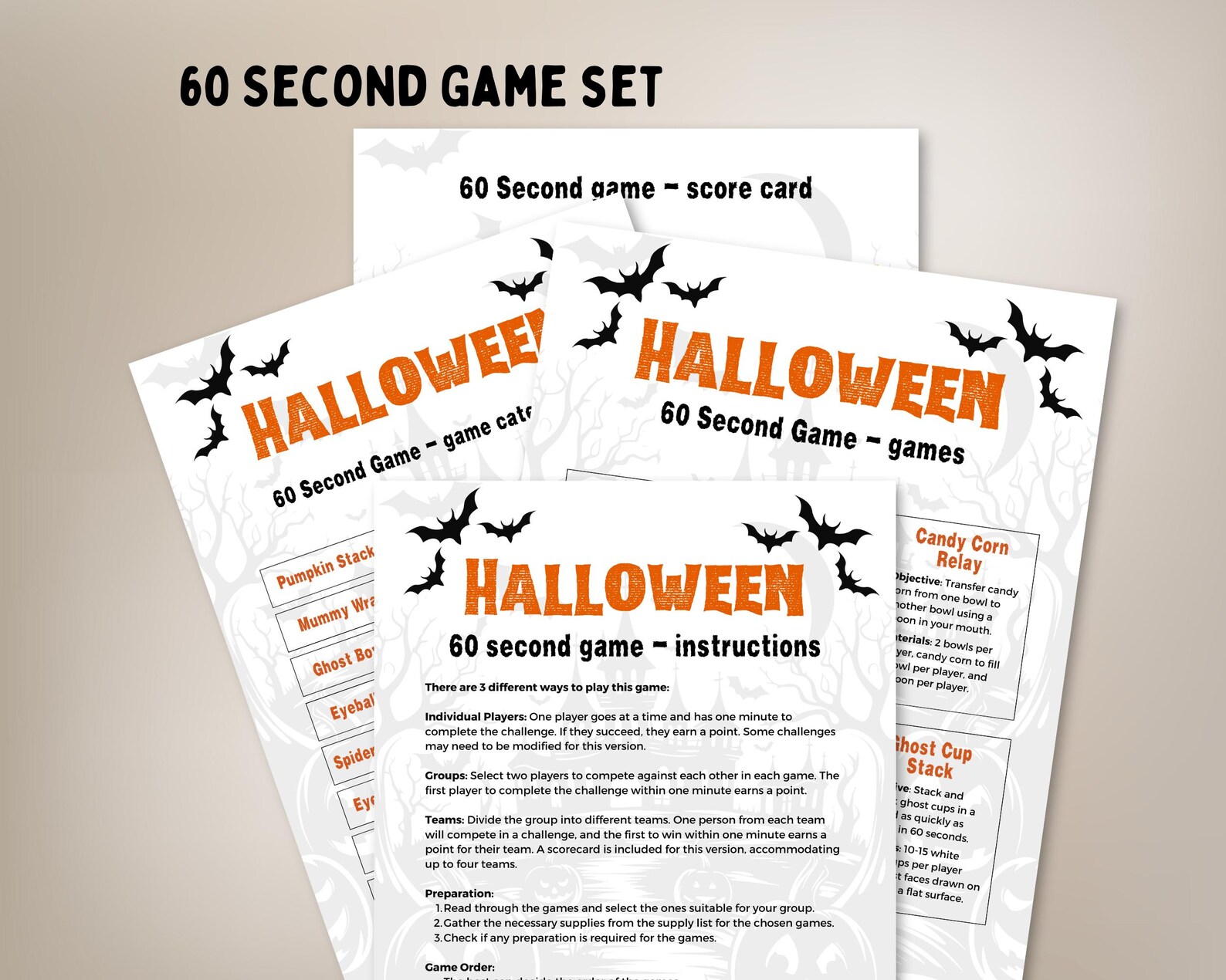 Spooky Fun for Teens - Halloween Games Bundle, Printable Halloween ...