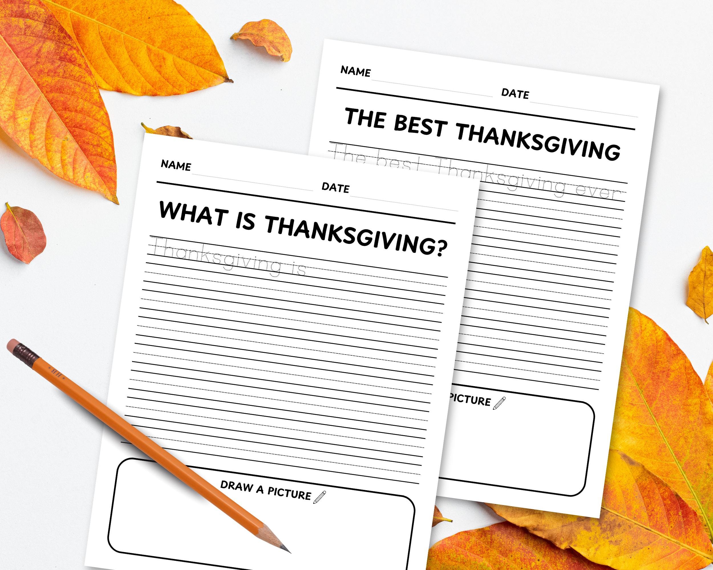 Thanksgiving Writing Prompts for Kids - Creative Printables Bundle ...