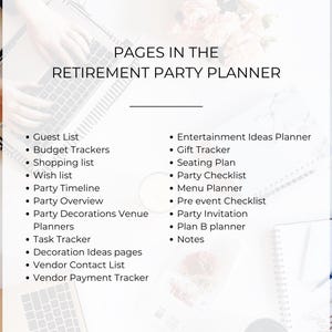 Retirement Party Planner Printable Kit - Celebration Organization Tools ...