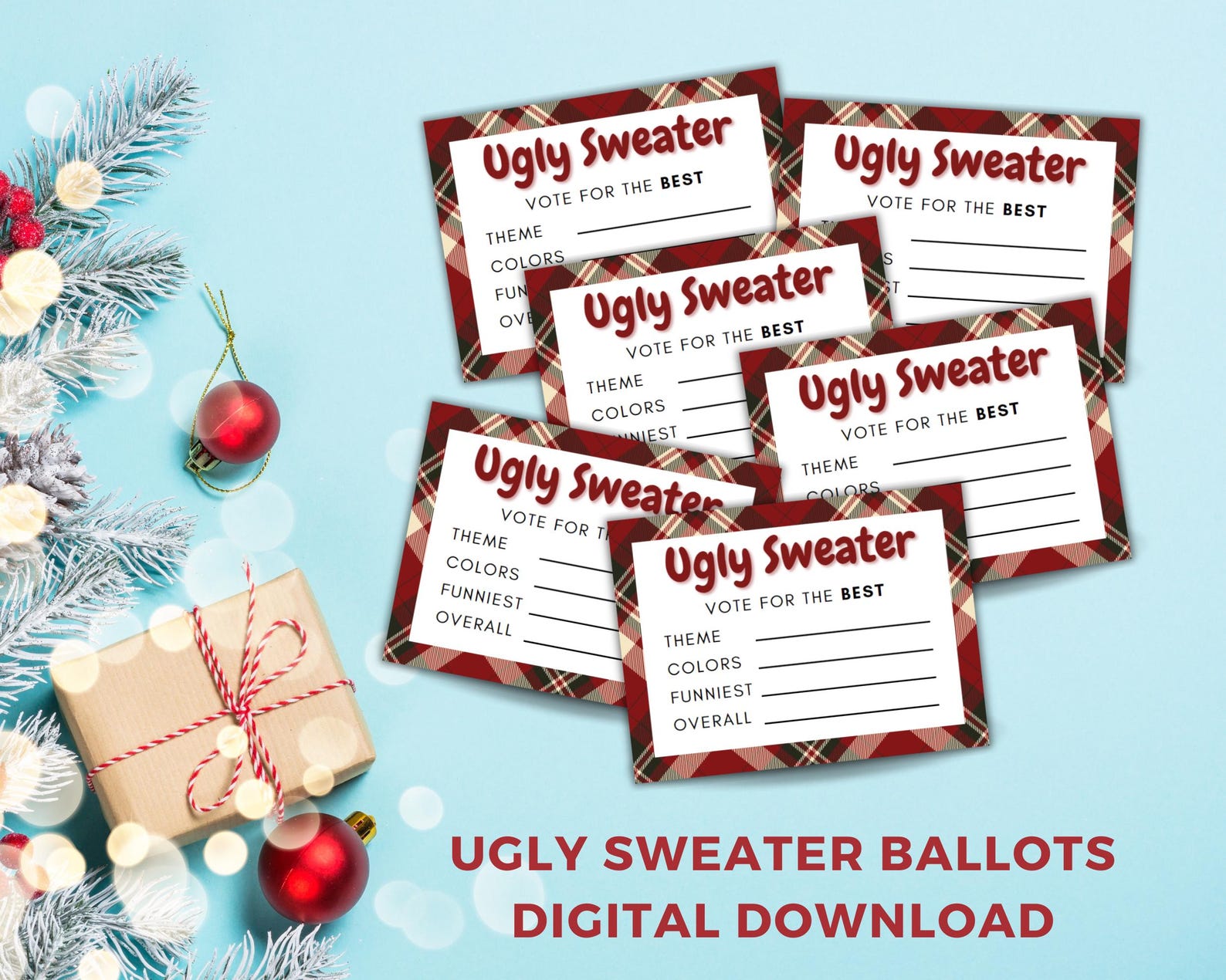 Ugly Sweater Contest Essentials - Printable Ballots & Awards ...