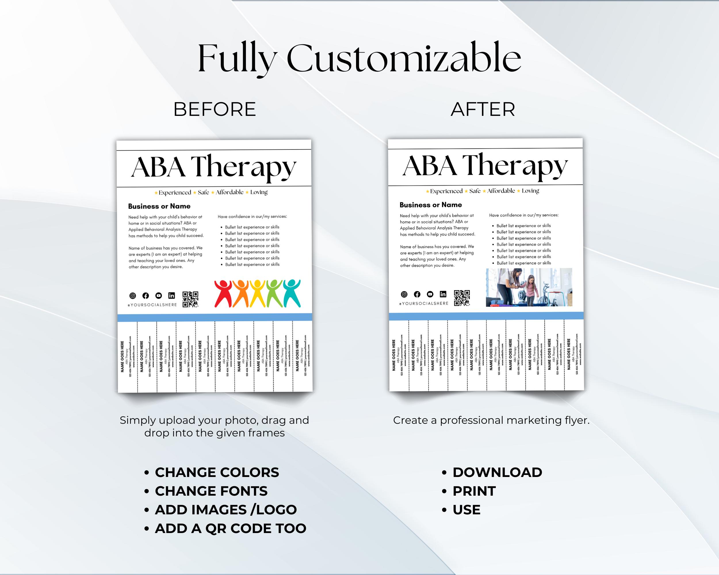 Customizable ABA Therapy Flyer Templates for Professionals, ABA Therapy ...