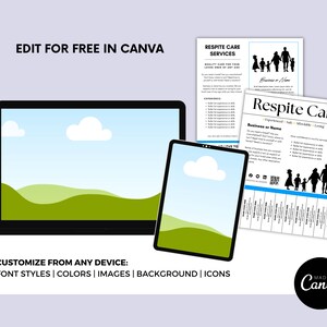 Respite Care Flyer Template, Customizable Respite Care Tear off Flyer ...