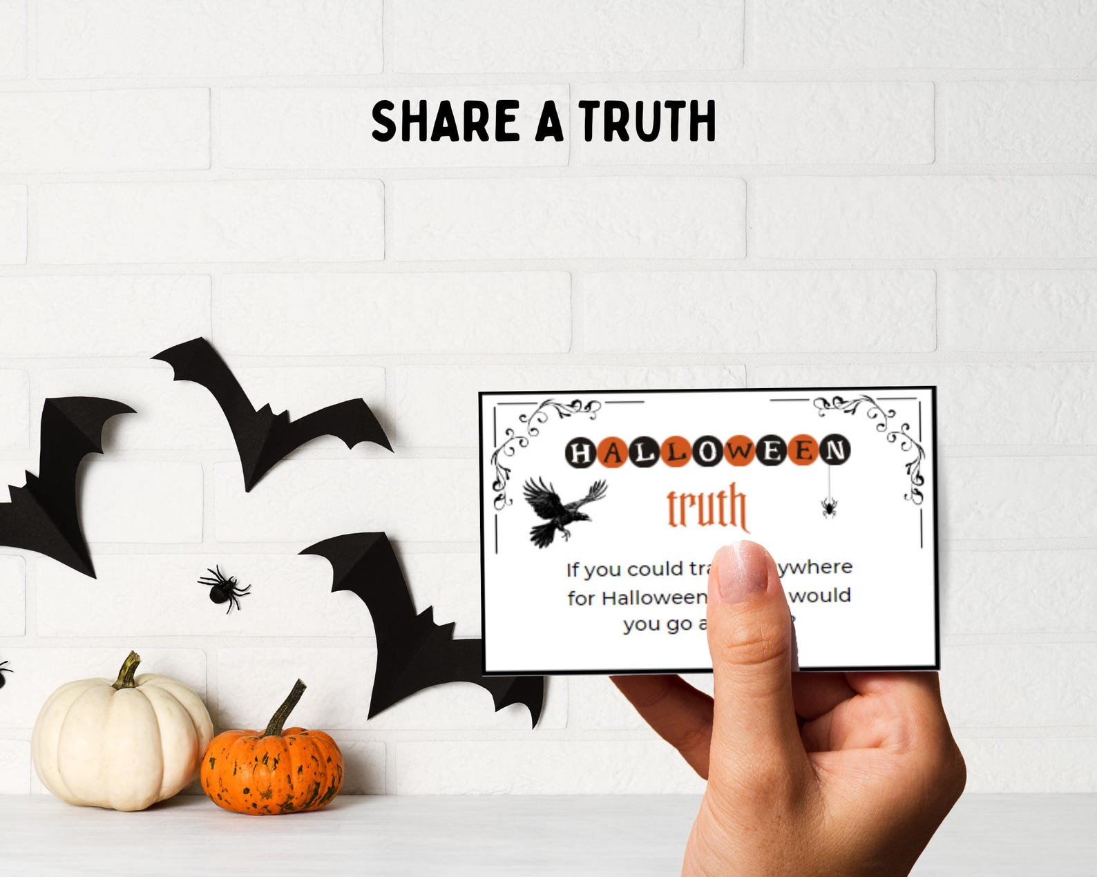 Spooky Halloween Game: Printable Truth or Scare, Printable Halloween ...