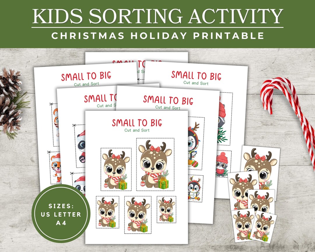 Christmas Baby Animals Sorting Printable | Educational Activity for ...