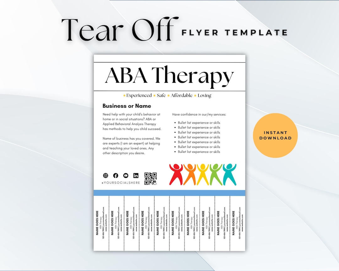 Customizable ABA Therapy Flyer Templates for Professionals, ABA Therapy ...
