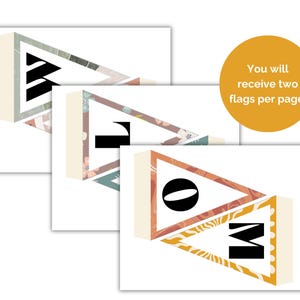 Boho Back to School Bulletin Flags Banner - Classroom Decor Set ...