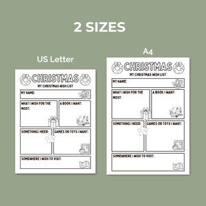 Kids Christmas Wish List Printable Coloring Page - Fun Holiday Activity ...