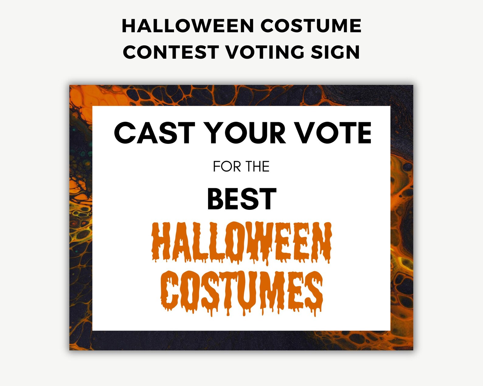 Halloween Ballots & Awards Set - DIY Template Bundle, Editable Costume ...