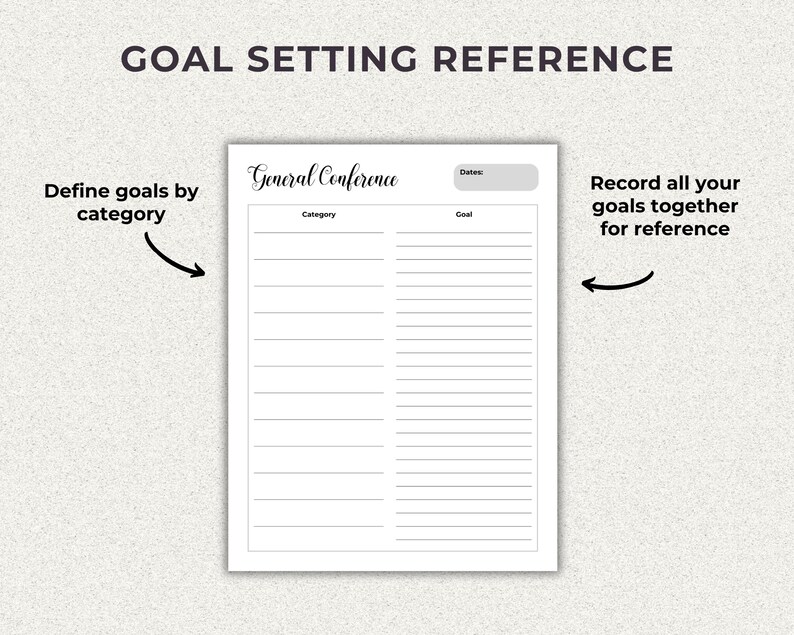 LDS General Conference Journal Printable, Spiritual Study Planner ...