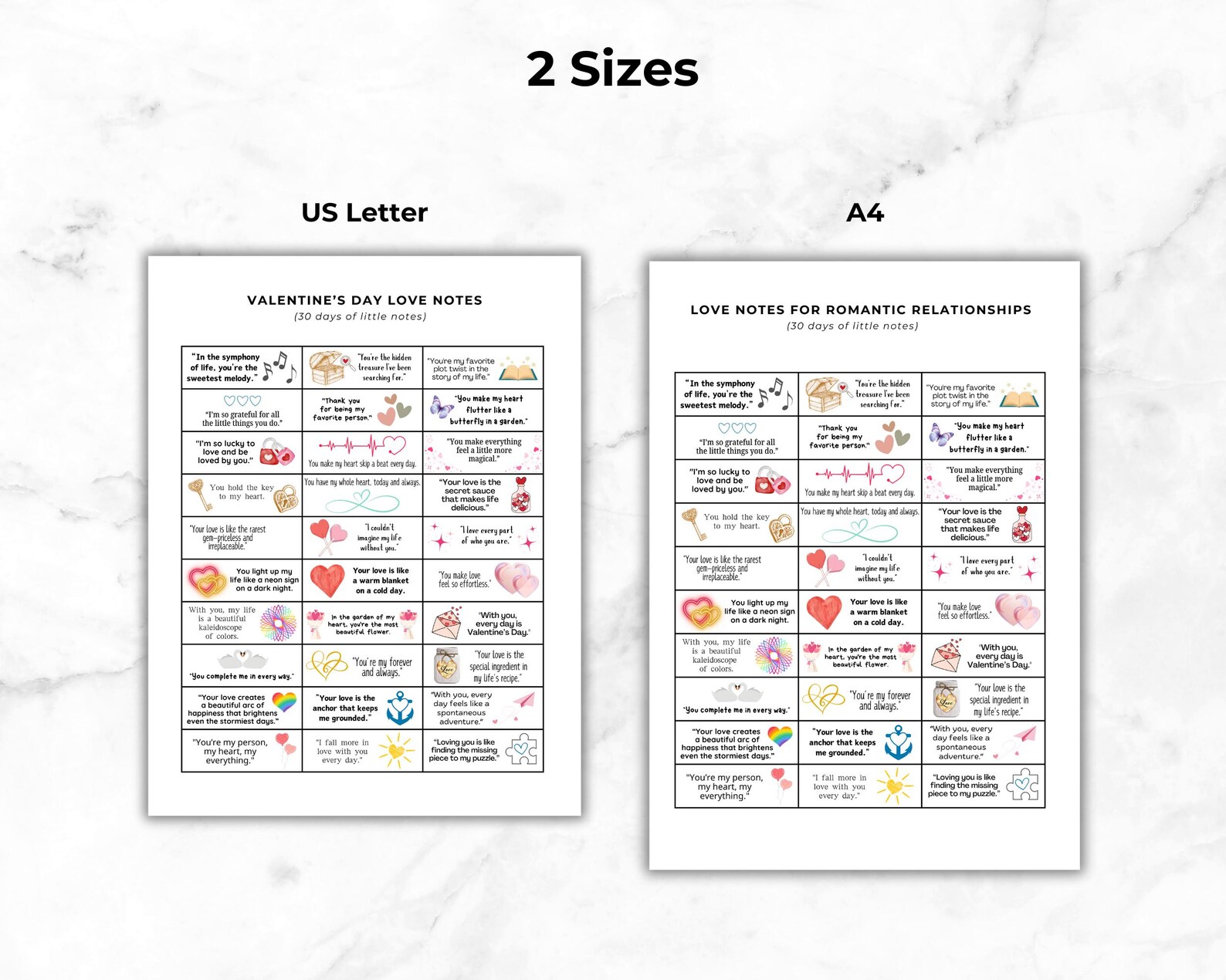 Heartfelt Declarations: Printable Love Notes for Couples - 30 Days of ...