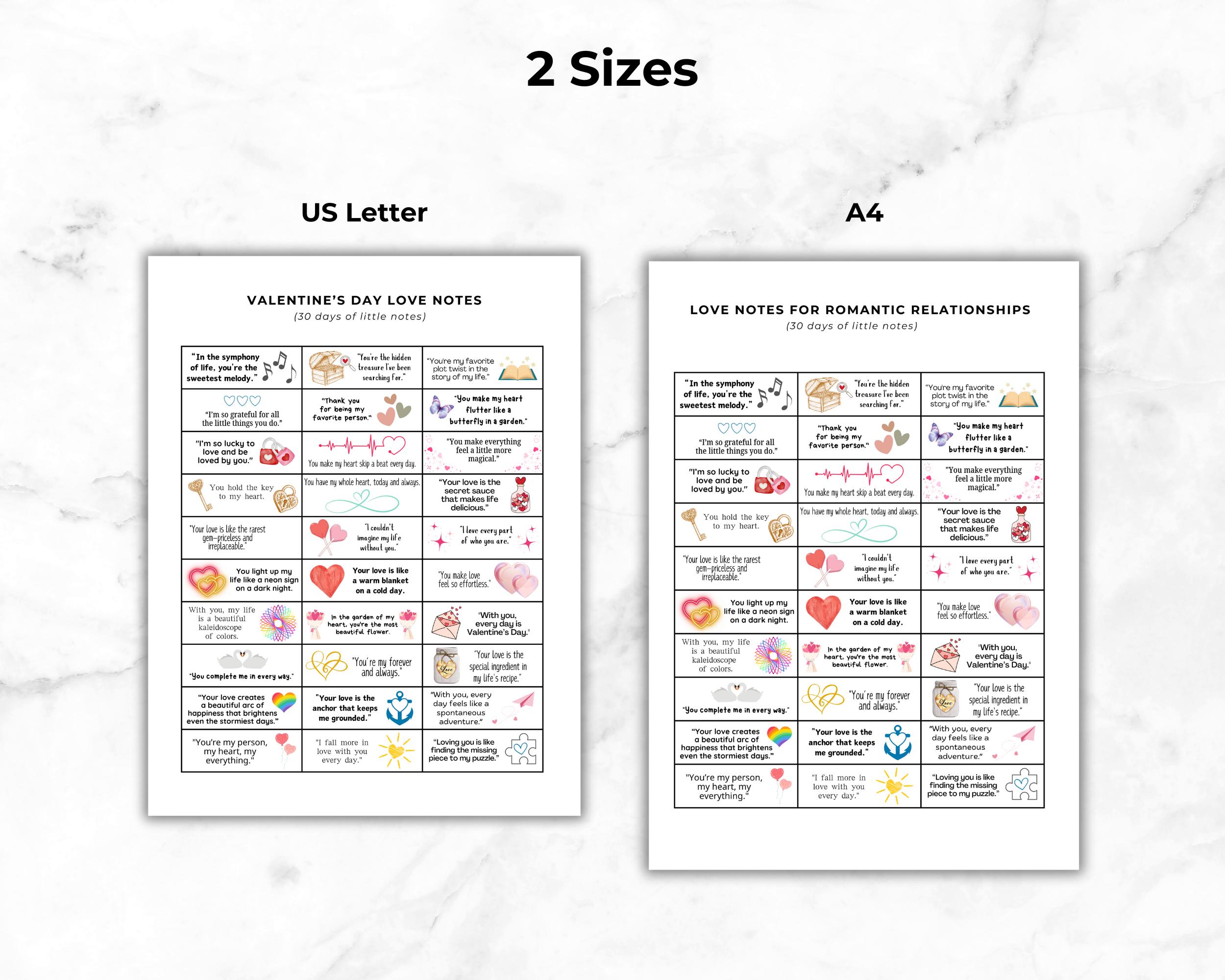 Heartfelt Declarations: Printable Love Notes for Couples - 30 Days of ...