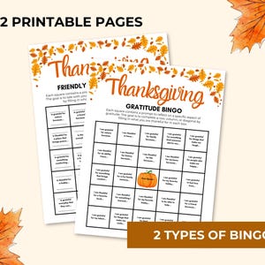 Gratitude Bingo Game Set for Thanksgiving Fun, Thanksgiving Bingo: A ...