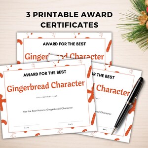 Gingerbread Character Contest Kit - Ballots and Award Certificates ...