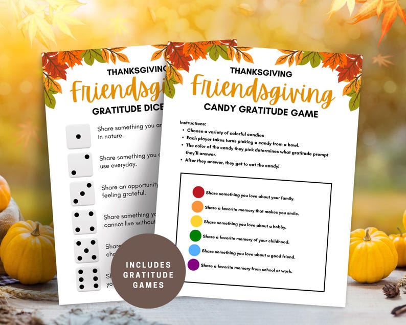 Fun Friendsgiving Printable Game Set - Gather & Play! Ultimate ...
