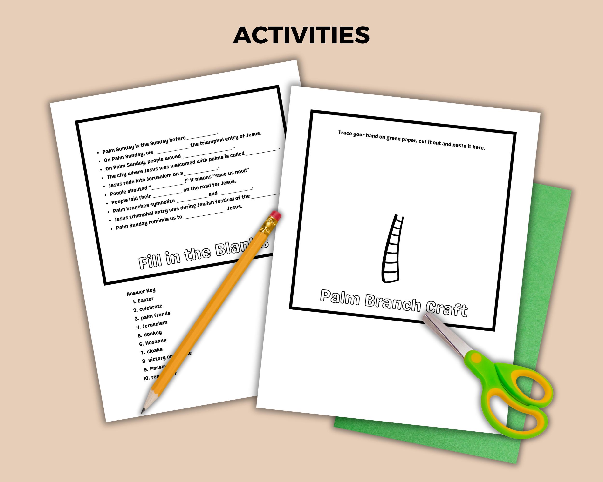 Printable Palm Sunday Flip Book: Fun Activity for Kids, DIY Holy Week ...