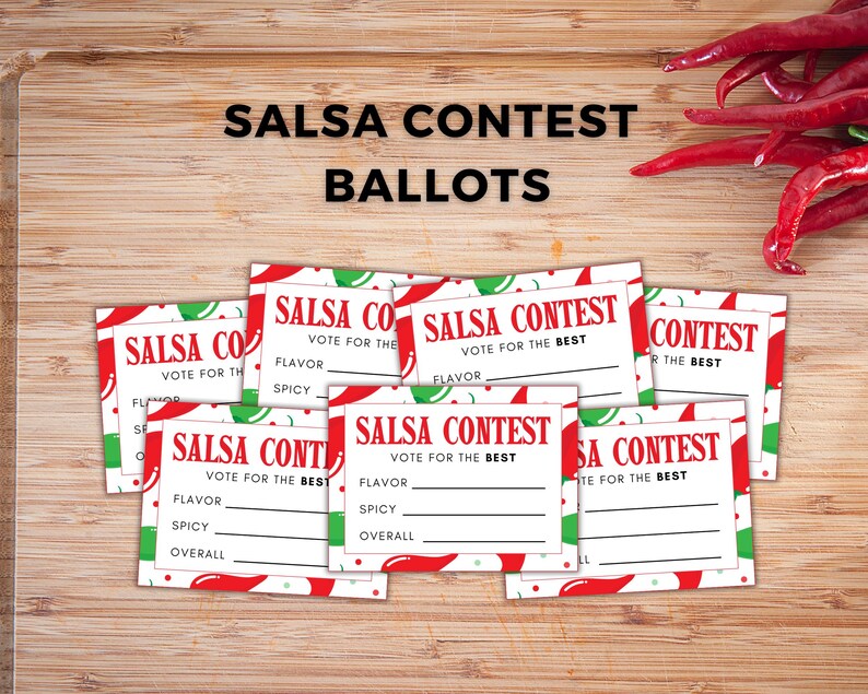 Salsa Contest Essentials: Ballots and Certificates Set, Salsa ...