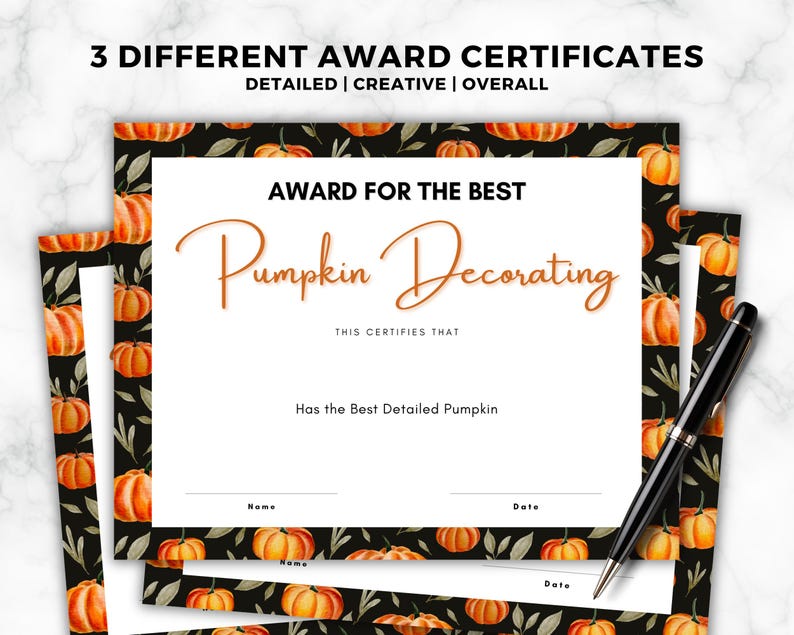 Ultimate Pumpkin Contest Kit: Printable Ballots & Certificates ...