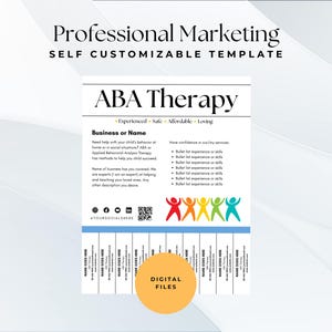 Customizable ABA Therapy Flyer Templates for Professionals, ABA Therapy ...