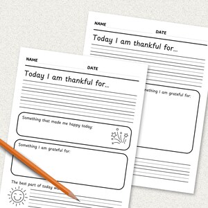 Printable Daily Gratitude Journal for Kids - Easy and Engaging! Kid ...