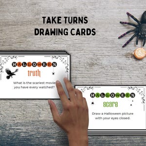 Spooky Halloween Game: Printable Truth or Scare, Printable Halloween ...