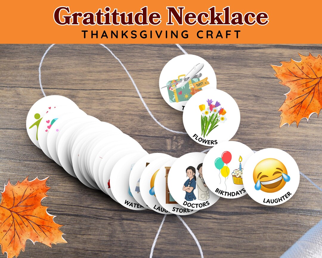 Creative Printable Paper Necklace - Gratitude Art, Fun Gratitude ...