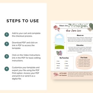 Meet the Principal Template - Custom Canva Design, Boho Style Custom ...