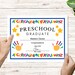 Editable Preschool Graduation Certificate, Printable Preschool ...