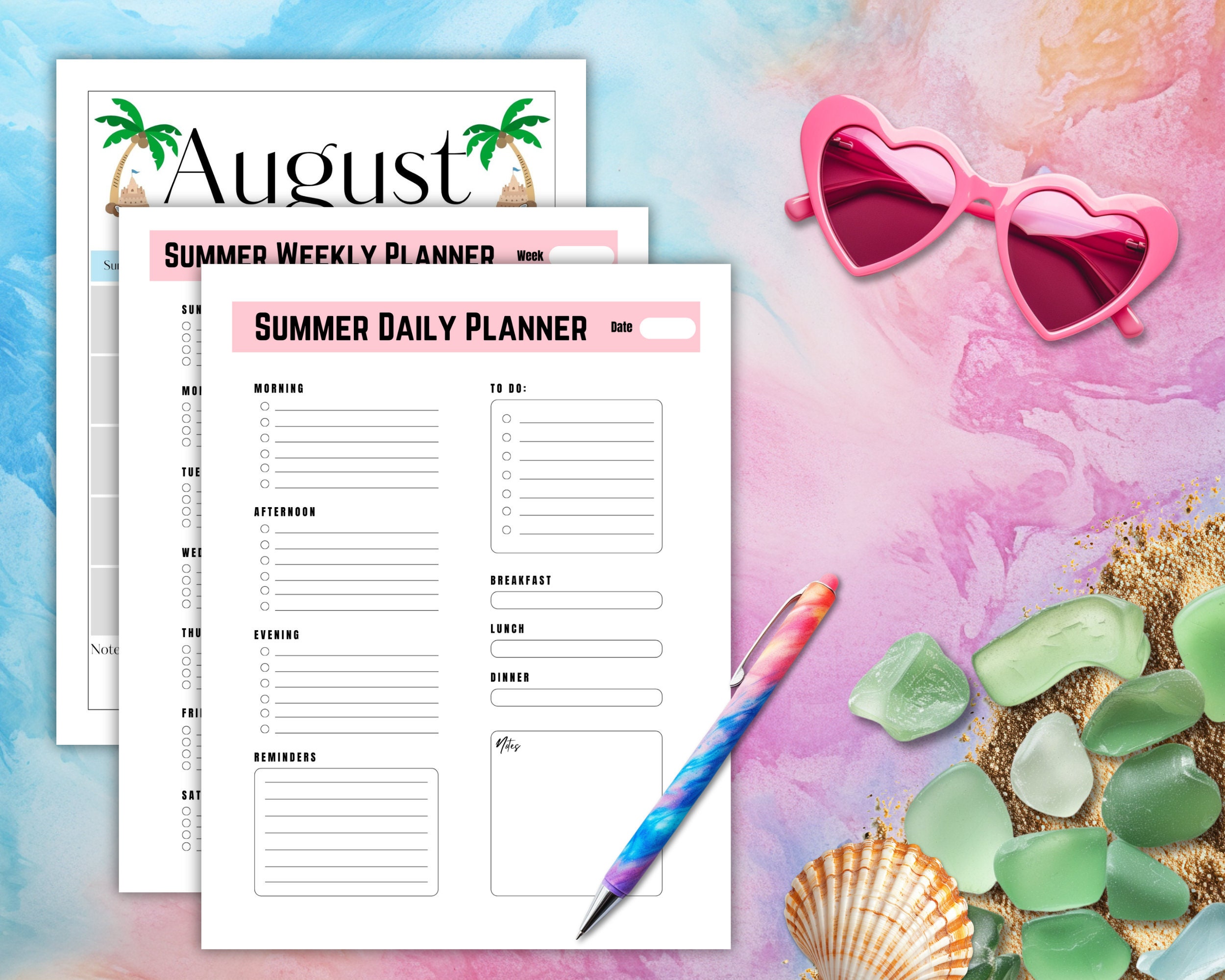 2024 Kids Summer Planner Bundle, Printable for Summer Planning and ...