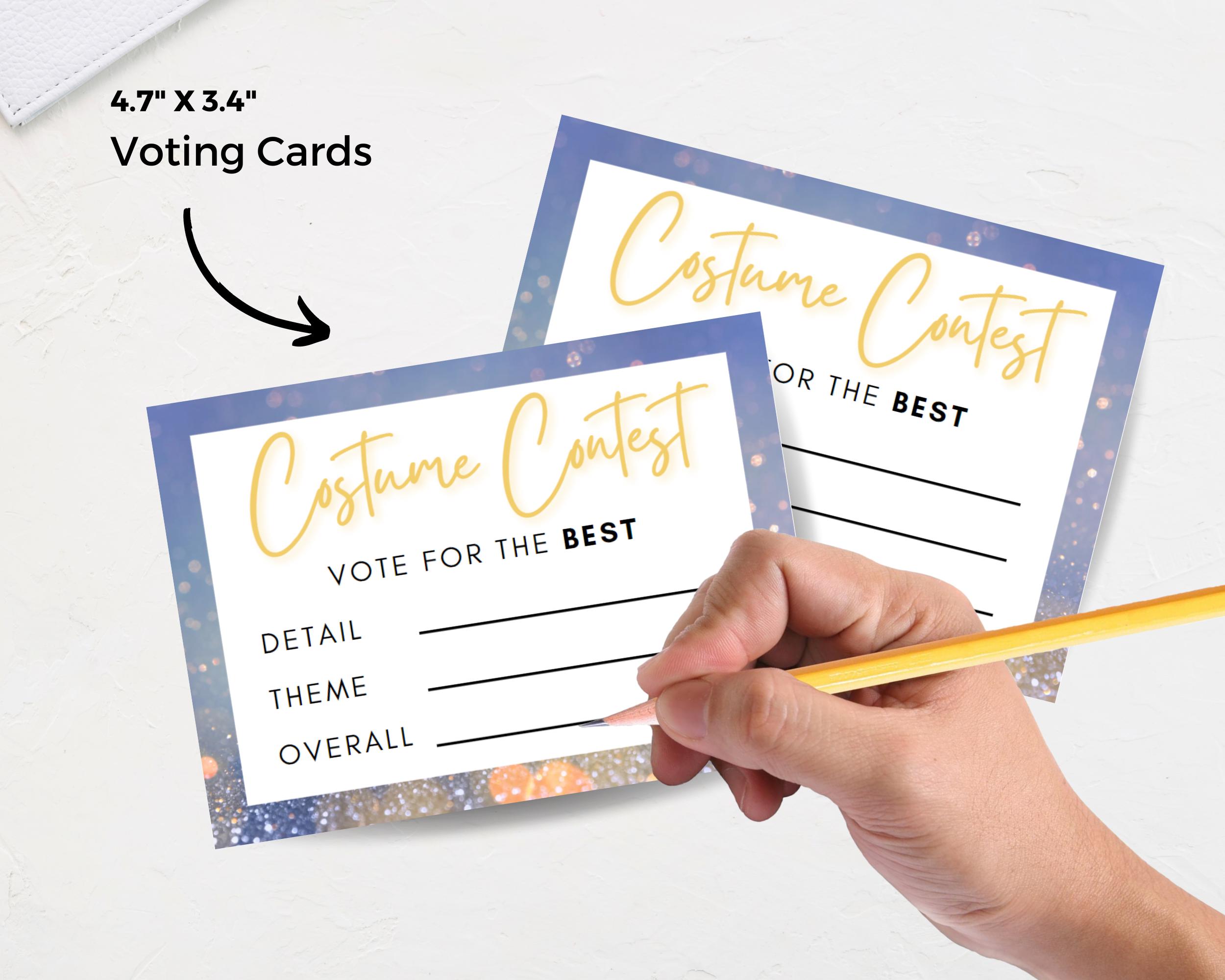 Costume Contest Kit: Printable Ballots and Award Certificates ...