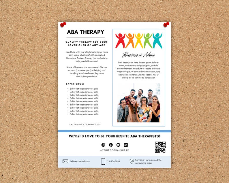 Customizable ABA Therapy Flyer Templates for Professionals, ABA Therapy ...