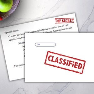 DIY Printable Special Agent Birthday Party Invitations - Detective ...