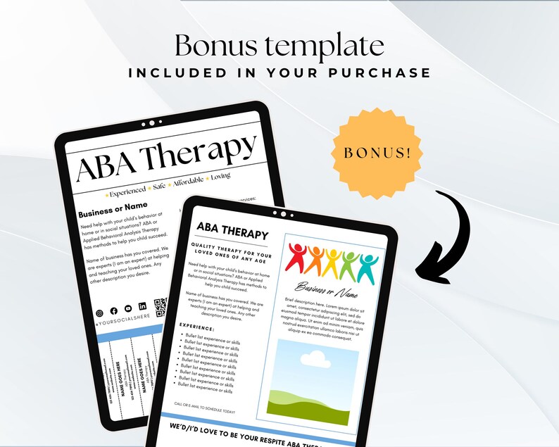 Customizable Aba Therapy Flyer Templates For Professionals Aba Therapy Tear Off Flyer