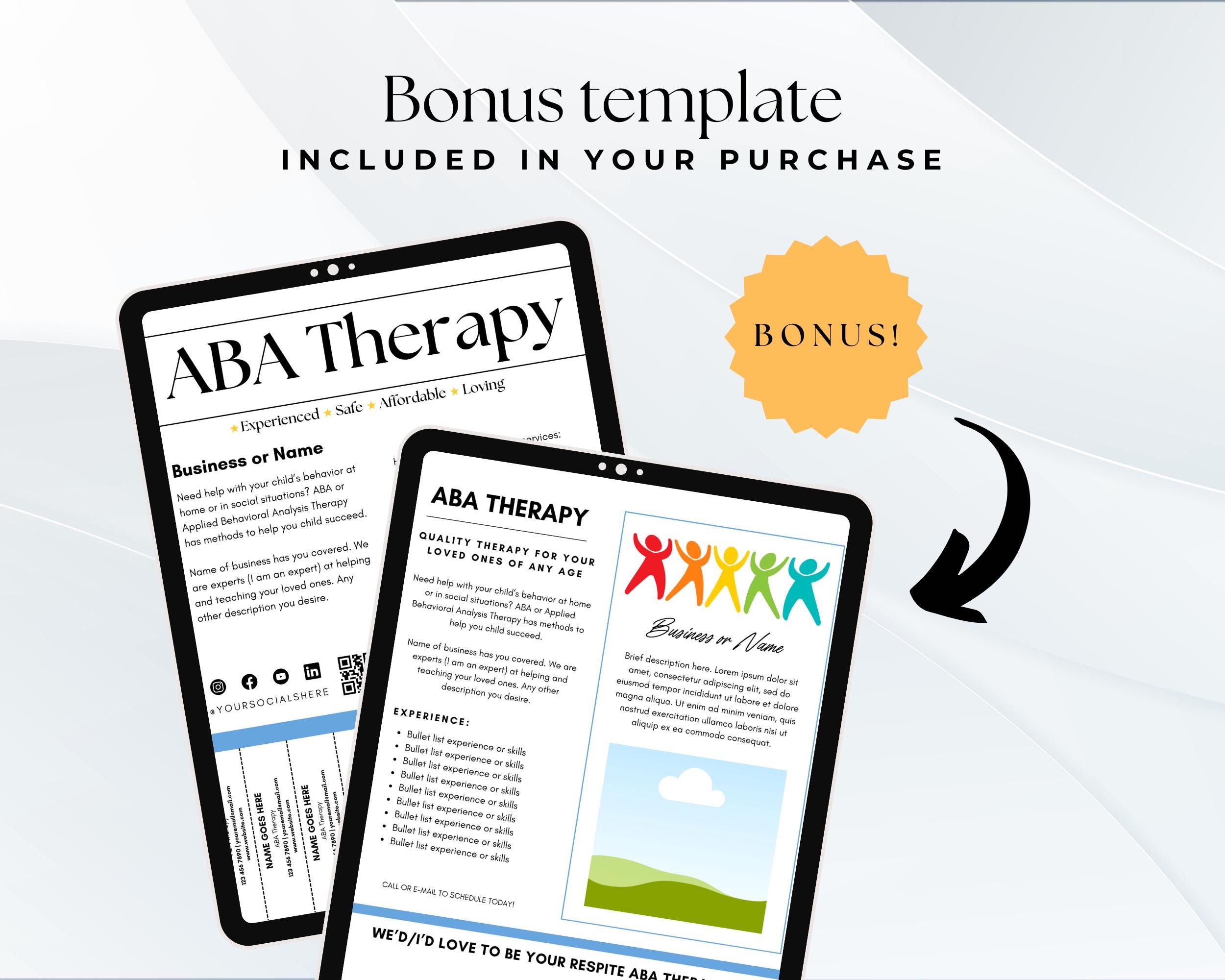 Customizable ABA Therapy Flyer Templates for Professionals, ABA Therapy ...
