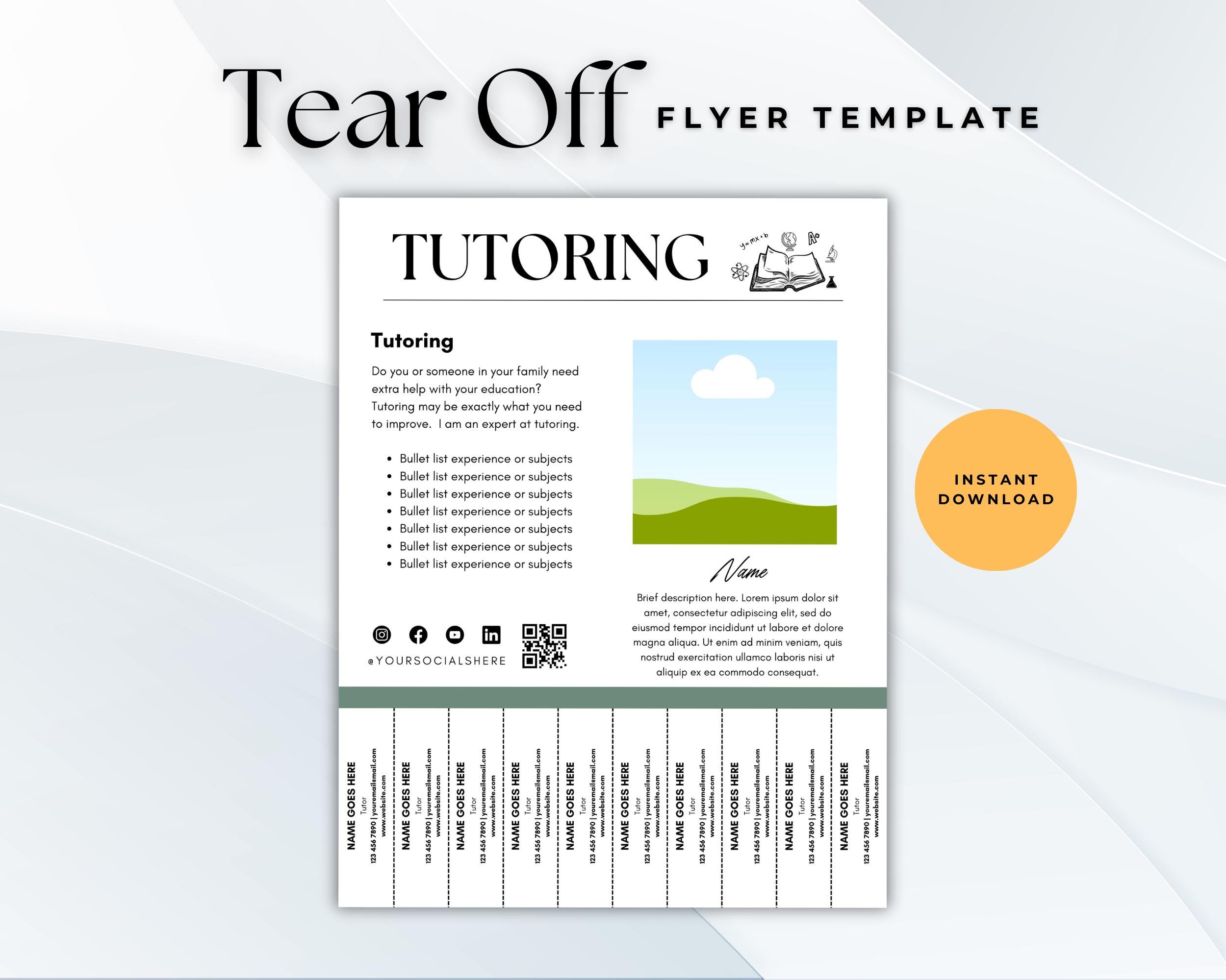Tutoring Advertisement Template