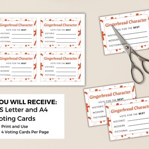 Gingerbread Character Contest Kit - Ballots and Award Certificates ...