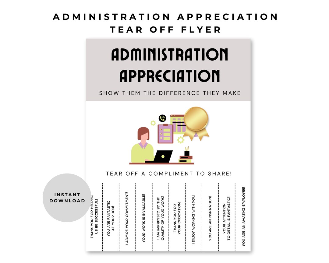 Administration Appreciation Day, Admin Appreciation Flyer ...