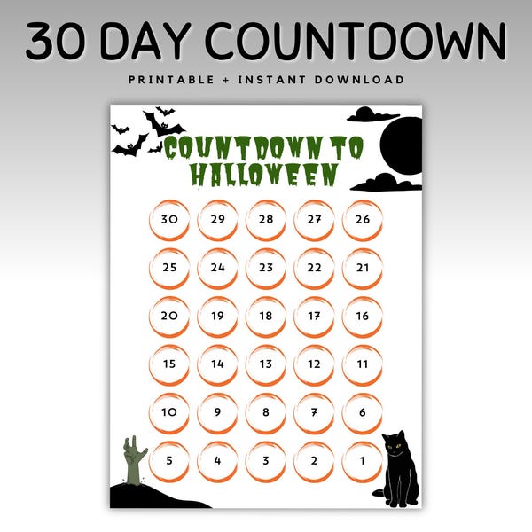 Halloween Countdown - Etsy