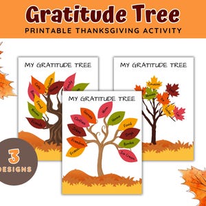 My Gratitude Tree Activity Printable, Gratitude Tree Craft Kit for Kids ...