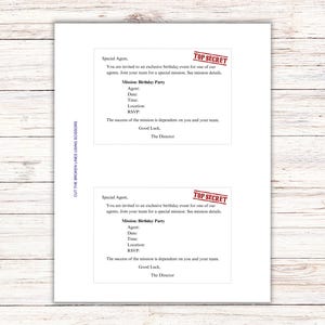 DIY Printable Special Agent Birthday Party Invitations - Detective ...