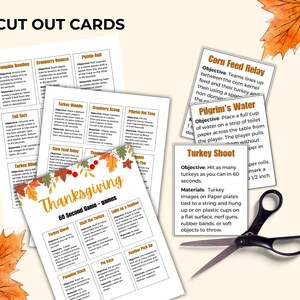 60 Second Thanksgiving Game Set - Fun for Family Gatherings! Fast-paced ...