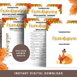 Fun Friendsgiving Printable Game Set - Gather & Play! Ultimate ...