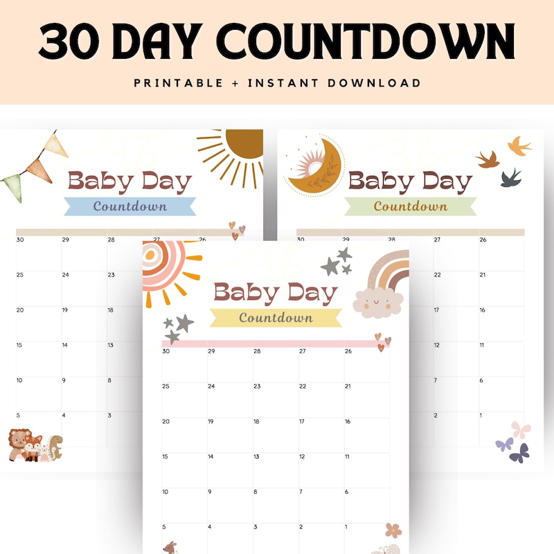 Baby Countdown - Etsy